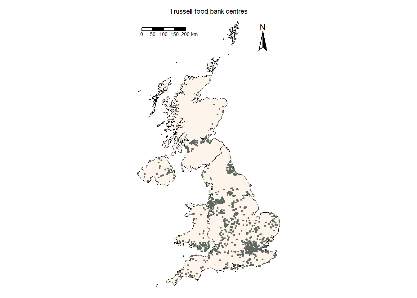Spatial analysis of public health data - 5 Food bank accessibility